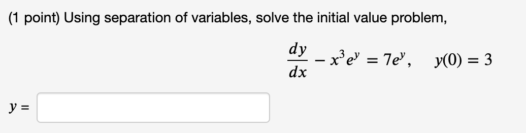 Solved (1 point) Find a function y of x such that 2yy x and | Chegg.com