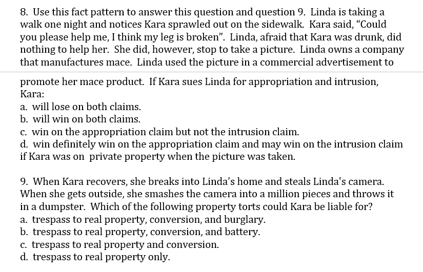Solved 2. Use this fact pattern to answer this question and | Chegg.com