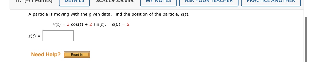 Solved Find f.f'(x)=(x+1)x2,f(1)=4f(x)=Need Help?A particle | Chegg.com