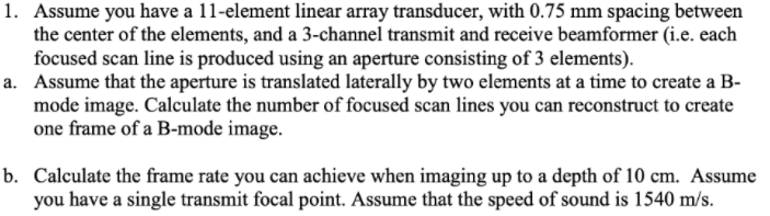Solved 1. Assume you have a 11-element linear array | Chegg.com