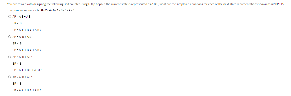 Solved You are tasked with designing the following 3bit | Chegg.com