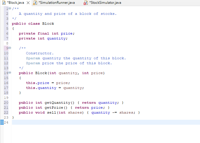In JAVA please:Suppose you buy 100 shares of a stock | Chegg.com