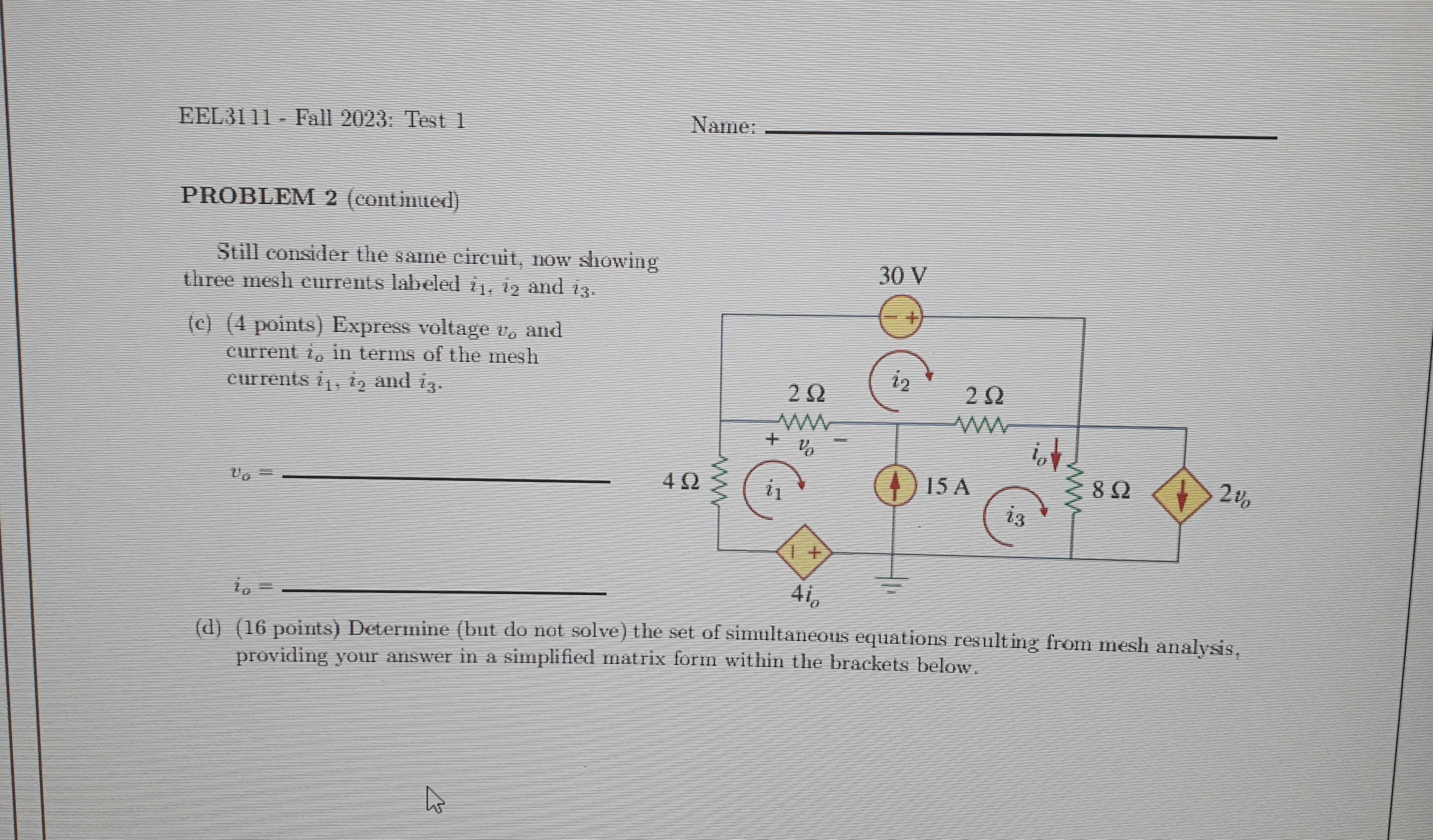Solved Still consider the same circuit, now showingthree | Chegg.com