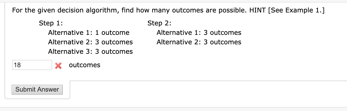 Solved For the given decision algorithm, find how many | Chegg.com