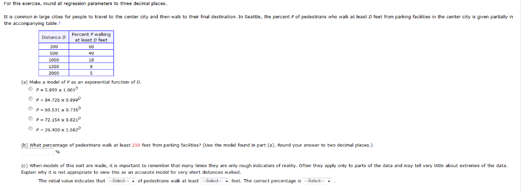 Solved For this exercise, round al regression parameters to | Chegg.com