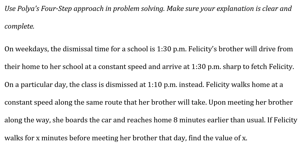 Solved Use Polya's Four-Step approach in problem solving. | Chegg.com