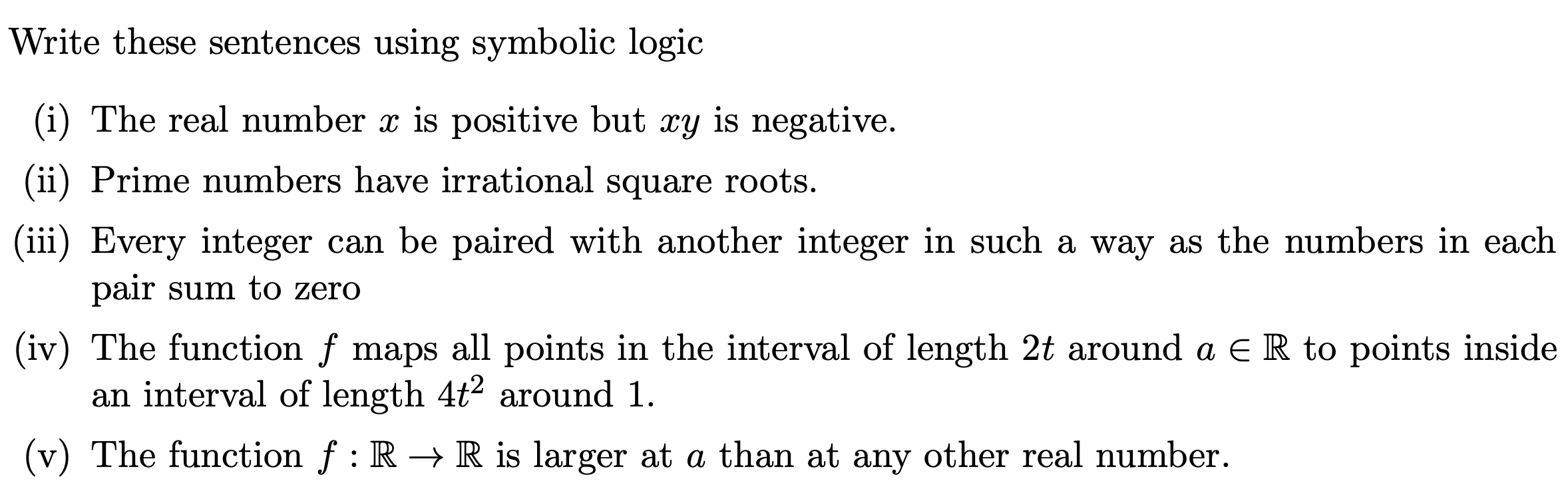 Solved Write these sentences using symbolic logic and then | Chegg.com