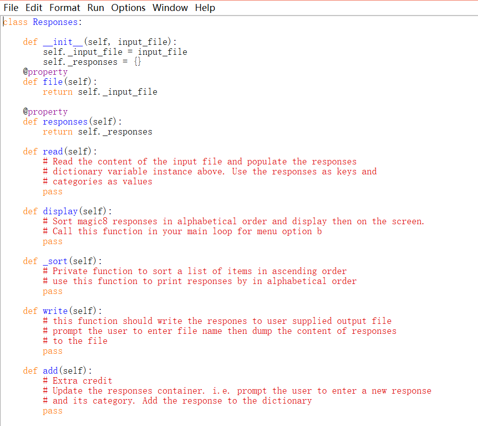 Programming Assignment 1 MAGIC EIGHT BALL (100 | Chegg.com