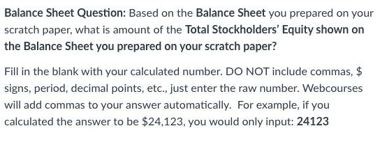 Solved Balance Sheet Question: Based on the Balance Sheet | Chegg.com