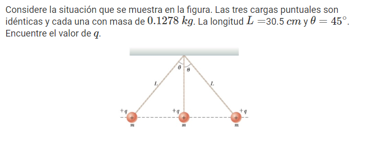Solved Las tres cargas puntuales son idénticas y cada una | Chegg.com