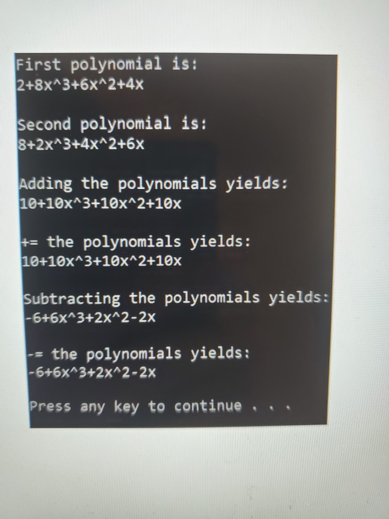 Solved #include #include "Polynomial.h" using namespace | Chegg.com