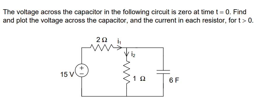 Solved The voltage across the capacitor in the following | Chegg.com