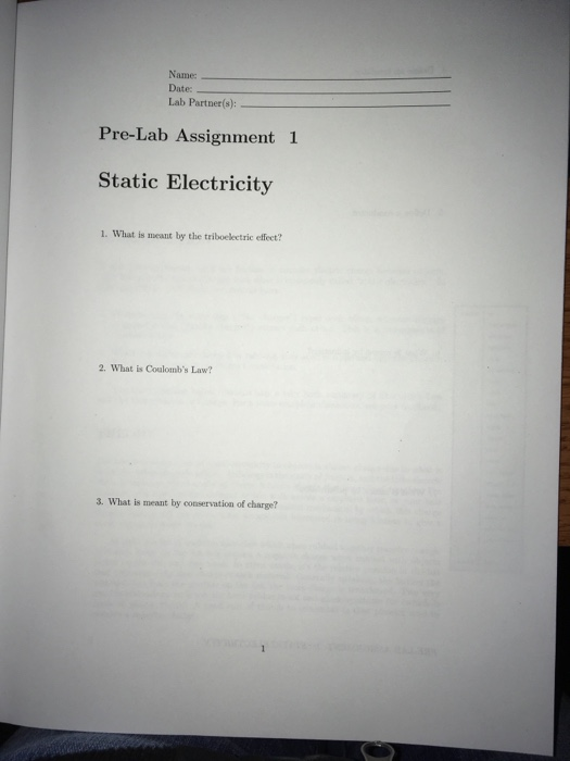 Solved Name: Date Lab Partner(s): Pre-Lab Assignment 1 | Chegg.com