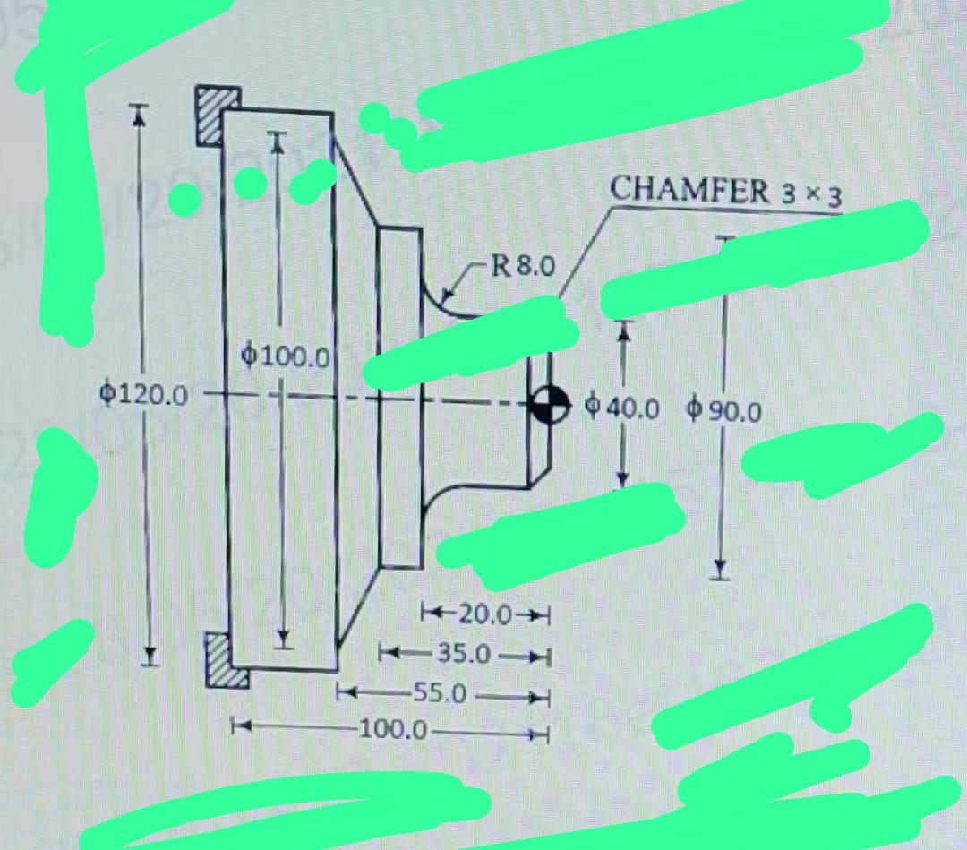 Write Complete Manual Part Program To Machine In The 