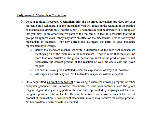 Solved Assignment 6: Mechanism Correction > On a page titled | Chegg.com