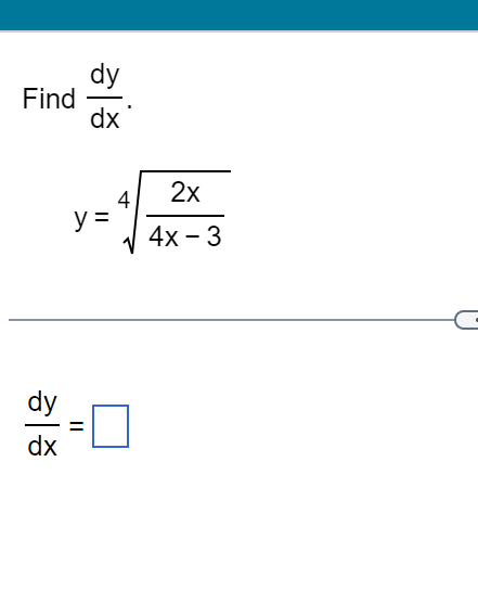 Solved Find dxdy. y=44x−32x dxdy= | Chegg.com