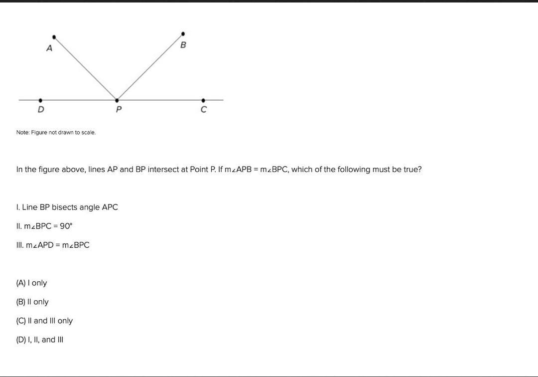 Solved In the figure above, lines AP ﻿and BP ﻿intersect at | Chegg.com