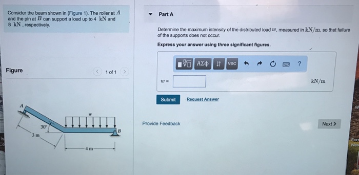 Solved Consider the beam shown in (Figure 1). The roller at | Chegg.com