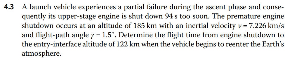 Solved 3 A launch vehicle experiences a partial failure | Chegg.com