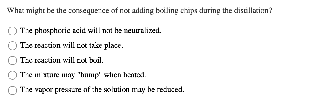 Solved What might be the consequence of not adding boiling | Chegg.com