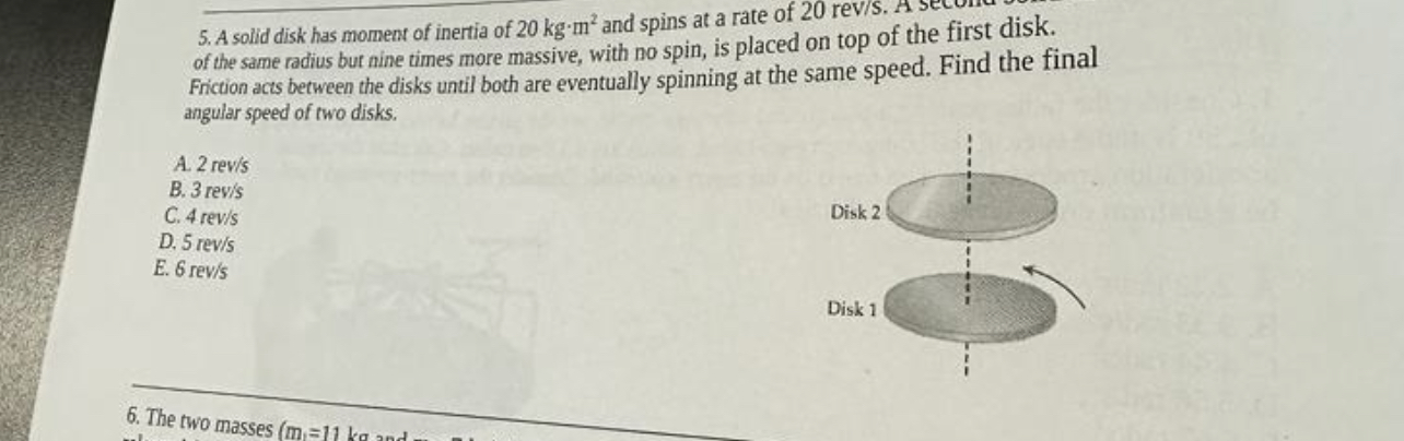 Solved 5. A solid disk has moment of inertia of \\( 20 | Chegg.com