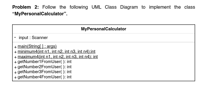 Solved Problem 1 Use The Following Activity Class Diagram 