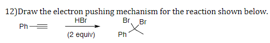 2)Draw the electron pushing mechanism for the | Chegg.com