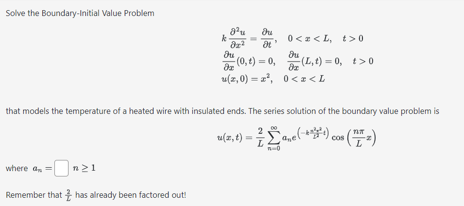Solved Solve the Boundary-Initial Value | Chegg.com