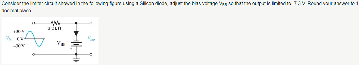 Solved Consider the limiter circuit showed in the following | Chegg.com