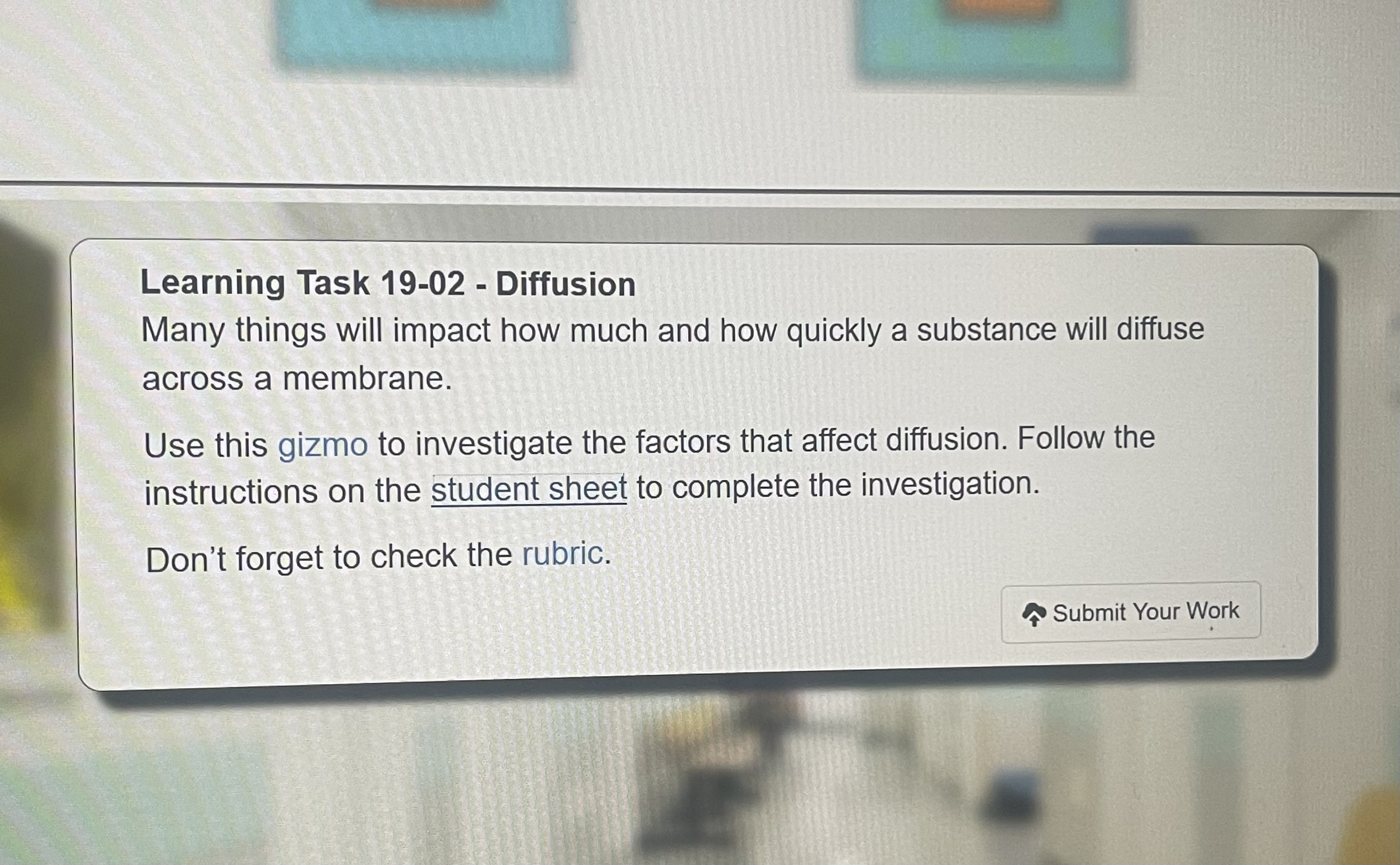 Learning Task 19-02 - Diffusion Many things will | Chegg.com