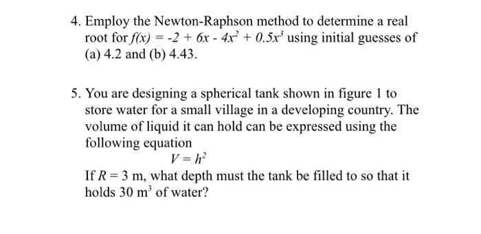 Solved Employ the Newton-Raphson method to determine a real | Chegg.com