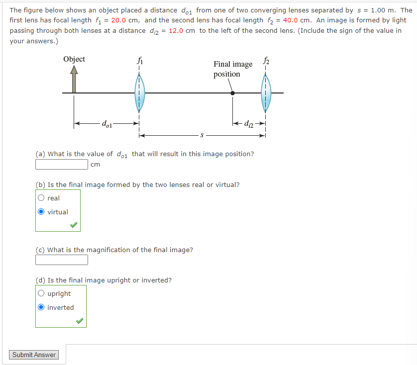 Solved The figure below shows an object placed a distance | Chegg.com