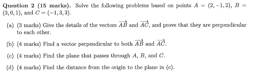 Solved Question 2 (15 marks). Solve the following problems | Chegg.com