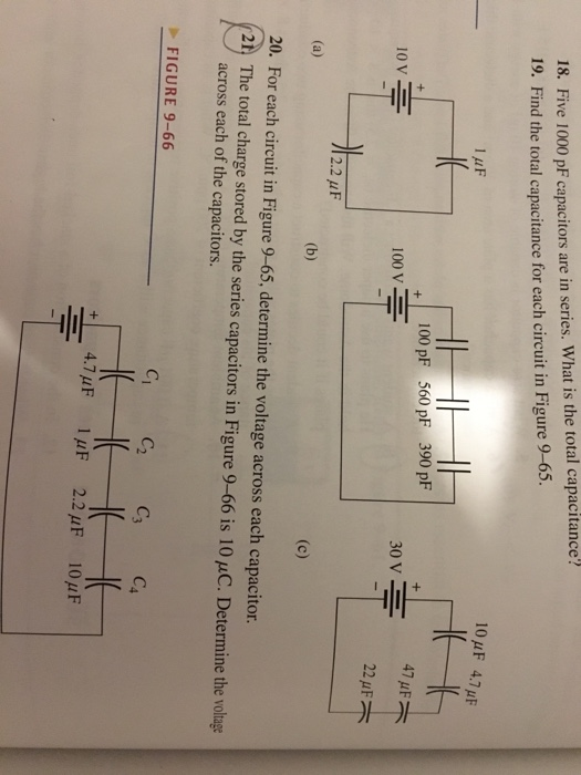 Solved Five 1000 pF capacitors are in series. What is the | Chegg.com