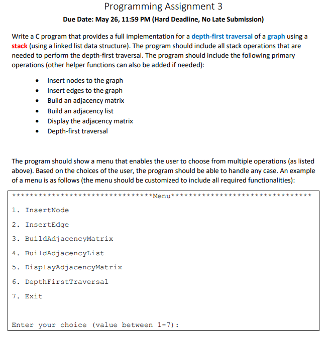 Solved Programming Assignment 3 Due Date: May 26, 11:59 PM | Chegg.com