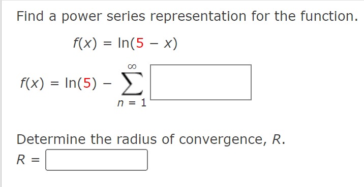 Solved Find a power series representation for the function. | Chegg.com