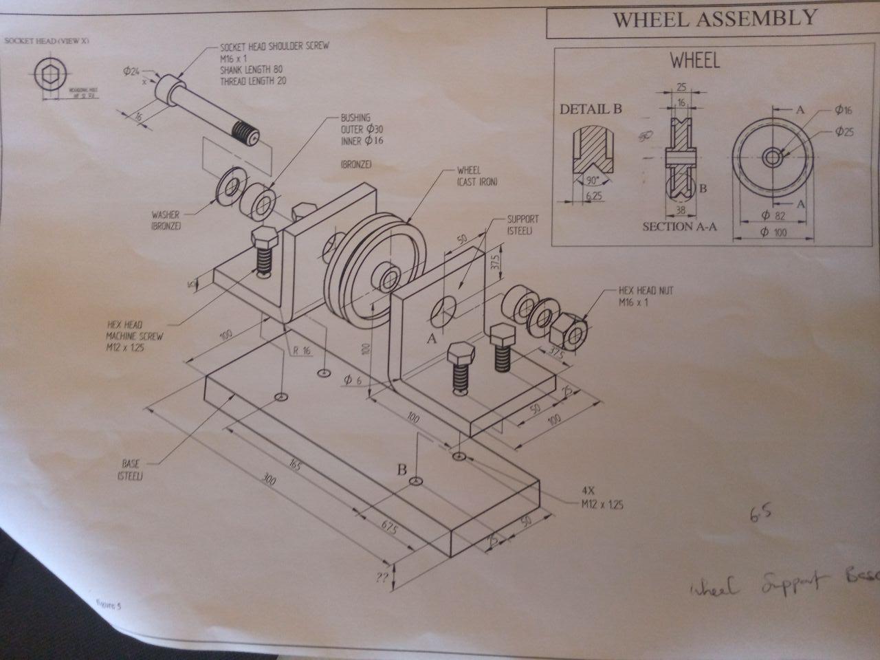 Figure 5 shows the components of a wheel assembly | Chegg.com