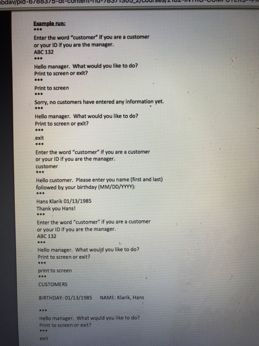 Solved Problem 4-Write a program. Submit a file called: | Chegg.com