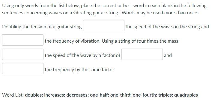 Solved Using only words from the list below, place the | Chegg.com