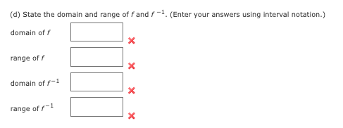 Solved Consider the function.f(x) = 6x − 9(d) ﻿State the | Chegg.com
