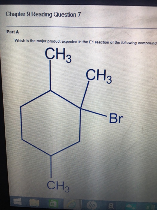 Solved wich is the major product expected in the E1 reaction | Chegg.com