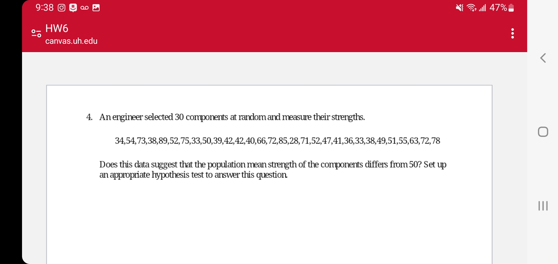 Solved HW6 canvas.uh.edu 6. In a random sample of 100 | Chegg.com