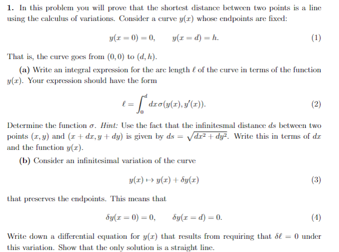 Solved 1. In this problem you will prove that the shortest | Chegg.com