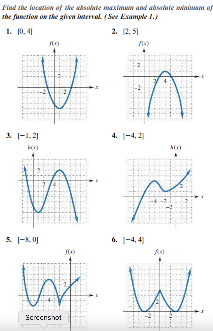 Solved Find the location of the absolute maximum and | Chegg.com