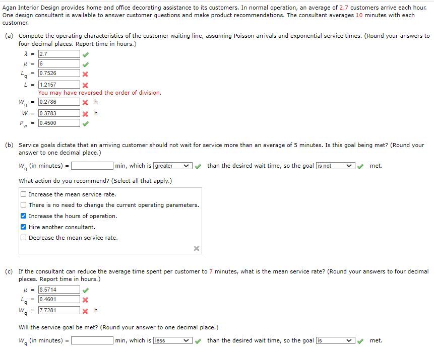 Solved Agan Interior Design provides home and office | Chegg.com
