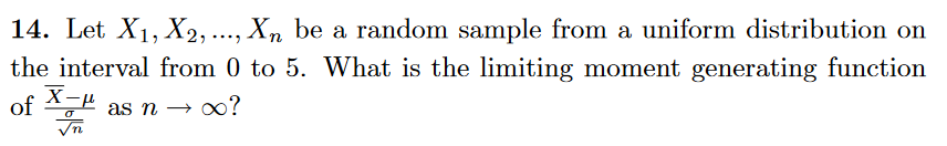 Solved Let x1,x2,dots,xn ﻿be a random sample from a uniform | Chegg.com