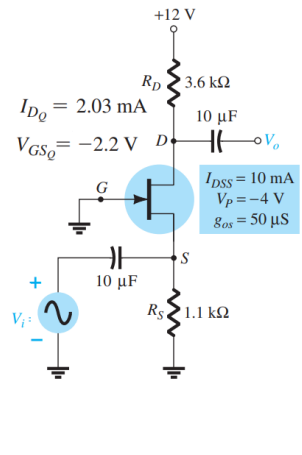 Solved When rd is neglected in the circuit given | Chegg.com