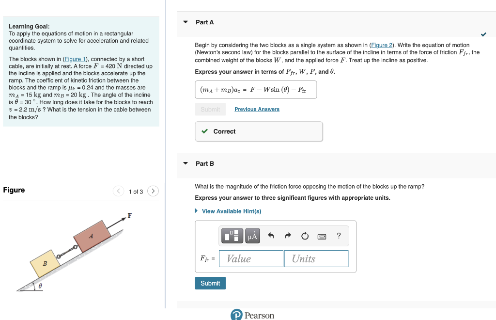 Solved Learning Goal: To apply the equations of motion in a | Chegg.com