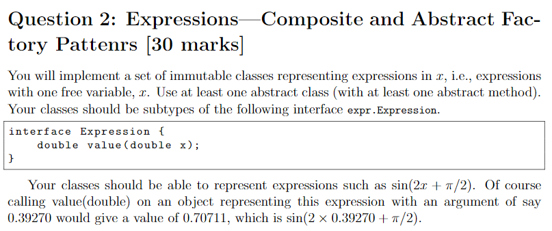 Question 2: Expressions Composite and Abstract Fac- | Chegg.com