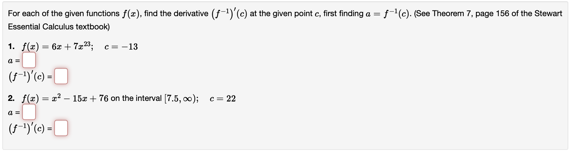 Solved For each of the given functions f(x), find the | Chegg.com